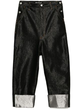 Junya Watanabe jean &agrave; effet m&eacute;tallis&eacute; - Noir
