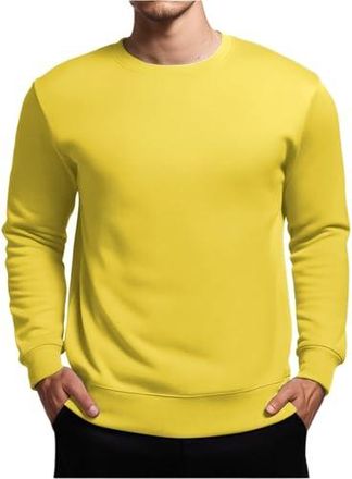 Generic Sweatshirts pour hommes, pulls pour hommes, automne et hiver, mode décontractée, col rond, hauts décontractés, hauts de couleur unie, pull à manches l