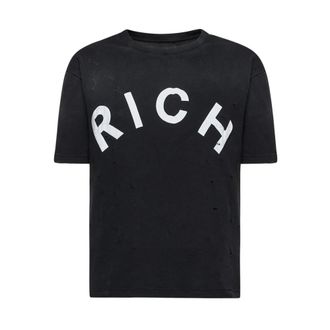 John Richmond T-Shirt mit Aufgedruckter Schrift - - Tops - Damen - Schwarzk - XL