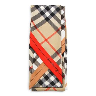 Burberry T&uuml;cher & Schals - Silk Scarf With Classic Check Motif - Gr. unisize - in Beige - f&uuml;r Damen
