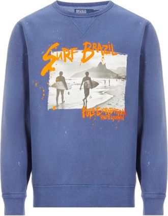 Polo Ralph Lauren Sweatshirt Surf Brazil en coton m&eacute;lang&eacute;