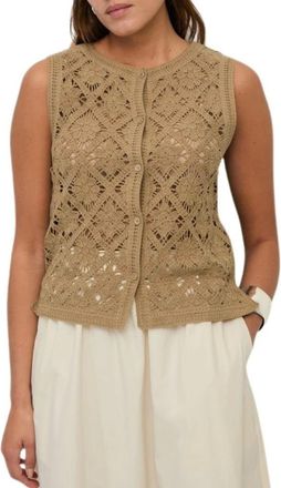 Yerse Yerse, Femme, Pulls, Vert, Taille: 42 FR Haut en maille ajour&eacute;e