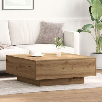 vidaXL Vidaxl - Couchtisch Eiche handwerklich 80 x 80 x 31 cm Holzwerkstoff