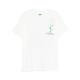 Flaneur Festival Map T-Shirt - - Tops - Herren - Wei&szlig; - M