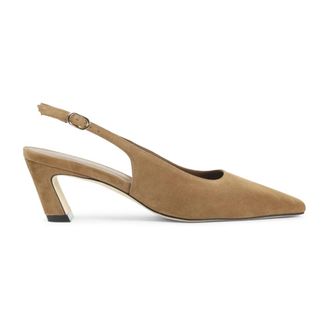 Stuart Weitzman Suede Leder Slingback Mules - - Shoes - Damen - Braun - 35 1/2 EU