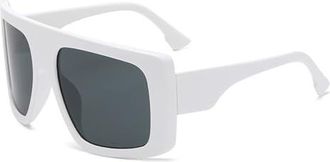 Generic Lunettes De Soleil &Agrave; Monture Large For Hommes Et Femmes, Id&eacute;ales For La Conduite En Ext&eacute;rieur(White)