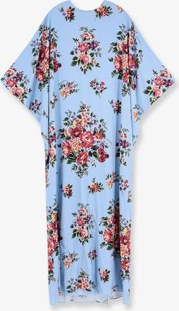 Dolce & Gabbana Long charmeuse dress with Mazzo di Fiori print - DOLCE & GABBANA - gender_Woman