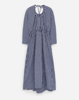 Arket Kleid Aus Seersucker -Blau