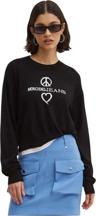 Moschino Femme, Pulls, Noir, Taille: 38 FR Maille col rond