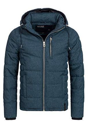 Indicode Hommes Circus Quilted Jacket | Veste matelassée Aspect Doudoune Navy M