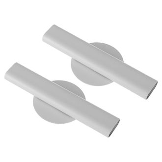 Cabilock Wandvasen 2 St&uuml;ck Flache Metallvase Wei&szlig; Selbstklebend f&uuml;r K&uuml;hlschrank Wohnzimmer Fenster Minimalistische Blumenhalterung