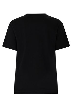 Burberry Womens T-Shirt With Logo, Cotton Black T-Shirts & Jerseys