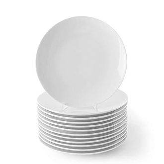 Holst Porzellan MA 124 Lot de 12 assiettes plates, en porcelaine, 24 cm