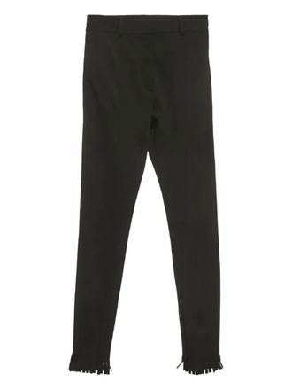 Burberry pantalon &agrave; ourlet frang&eacute; - Noir