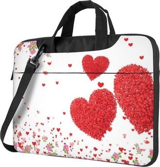 Generic Valentine Sac color&eacute; pour ordinateur portable de 15,6, housse de protection antichoc avec bandouli&egrave;re pour ordinateur portable de 15,6, pour homme et 
