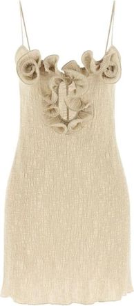 Magda Butrym Femme, Robes, Beige, Taille: 34 FR Mini-robe fronc&eacute;e