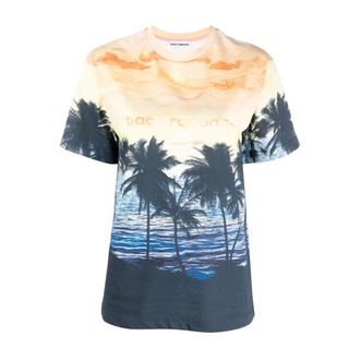 Paco Rabanne Mehrfarbiges Casual T-Shirt - - Tops - Damen - Mehrfarbig - XS