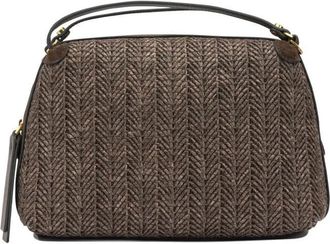 Gianni Chiarini Hobo Bags - Textured Woven Shoulder Bag With Gold-Tone Accents - Gr. unisize - in Grau - f&uuml;r Damen