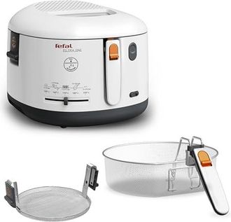T-fal Filtra One Friteuse classique, Filtration de lhuile, Temp&eacute;rature r&eacute;glable, Rev&ecirc;tement antiadh&eacute;sif, Blanche FF163111