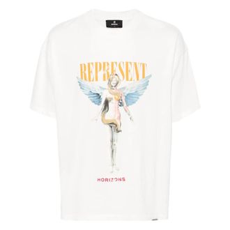 Represent Reborn Logo Print T-Shirt - - Tops - Herren - Wei&szlig; - XL