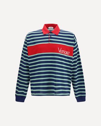 Versace Striped cotton Polo Male XL
