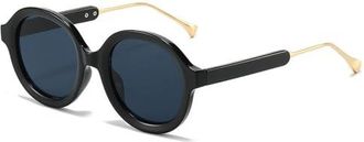 Generic Lunettes De Soleil Rondes &Agrave; Monture Fine For Hommes Et Femmes, Id&eacute;ales For Les Vacances En Plein Air La Conduite(Black)