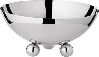 Edzard Bol Chicago (diam&egrave;tre 19,5 cm, hauteur 9 cm) sur 3 pieds sph&eacute;riques, acier inoxydable poli brillant