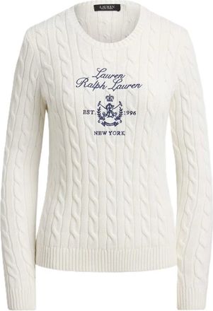 Ralph Lauren Femme, Pulls, Blanc, Taille: 42 FR Rinett Long Sleeve Pullover
