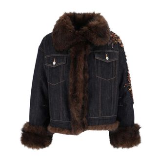 Ermanno Scervino Giubbotto - Femme - Vestes - Bleu - Taille: 36 FR