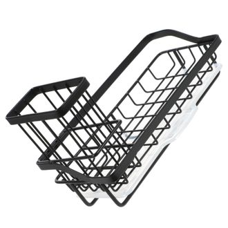 Cabilock Sp&uuml;lbecken Organizer Schwammhalter Mit Geschirrtuchhalter Und Abtropfgestell F&uuml;r K&uuml;chenschw&auml;mme Und Sp&uuml;lt&uuml;cher Praktisch F&uuml;r Sp&uuml;le Und Arbeitsplatte