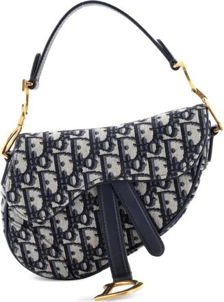 Dior Saddle Handbag Oblique Canvas Mini shoulder bag - Blau