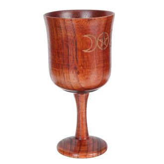 Angoily Holzdeko Holzkelch Wein Chalice Becher Pentagram Jujube Wein Becher Trinkbecher Weinbecher Mittelalterlich Gothic Becher Wein Chalice Mittelalterliche