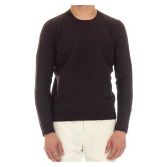 Drumohr Brauner Woll-Rundhalspullover Weicher Griff - - Knitwear - Herren - Braun - XL