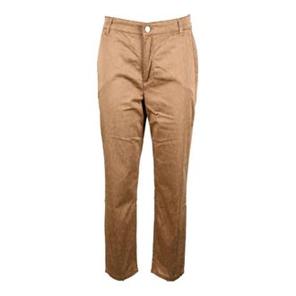 Guess Femme, Pantalons, Brun, Taille: 38 FR Pantalon Skinny en M&eacute;lange Coton