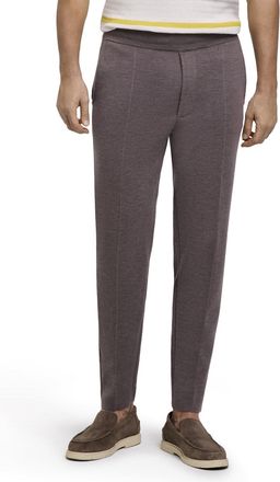 Falke Herren Hose Basic Trousers Knit M Tr Wolle bequem komfortabel l&auml;ssig druckfreier Komfortbund 1 St&uuml;ck, Braun Walnut Mel 5970, L