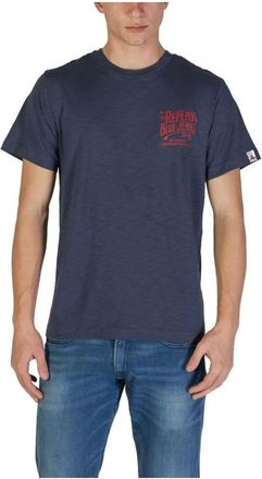 Replay Homme, Tops, Bleu, Taille: XS Jeans T-Shirt Logo Graphic