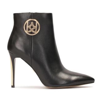 Kazar Lederstiefel mit spitzer Zehenpartie - - Shoes - Damen - Schwarzk - 37 EU
