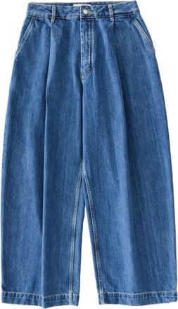 STUDIO NICHOLSON Homme, Jeans, Bleu, Taille: S Puch Single Pleat Denim Pant