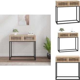 vidaXL Konsolentisch 80x30x75 cm Holzwerkstoff und Eisen - Konsolentisch - Wohnzimmerm&ouml;bel - Sideboard - Holztisch - Massivholzm&ouml;bel