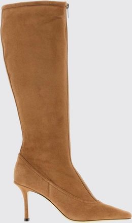 Jimmy Choo London Bottes hautes Jozi en daim avec monogramme et talon aiguille