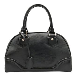 Louis Vuitton Sac &agrave; main Pre-owned Bowling Montaigne en cuir - Femme - Pre-owned - Noir - Taille: ONE Size
