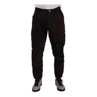 Dolce & Gabbana Braune Distressed Regular Denim Jeans - - Jeans - Herren - Braun - M