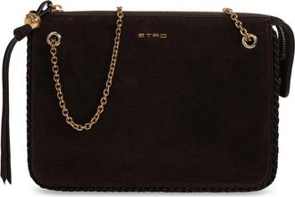 Etro Wildleder Tasche mit Logo - - Bags - Damen - Braun - ONE SIZE