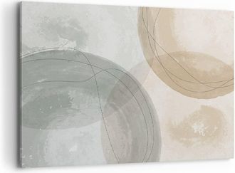 Arttor Bilder auf Leinwand 100x70cm Leinwandbild Aquarell Räder Pastell Groß Wanddeko Bild Schlafzimmer Küche Deko Wandbilder Dekoration Wohnzimmer Wall Deco