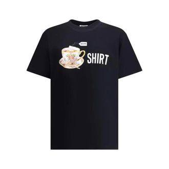 Moschino Homme, Tops, Noir, Taille: M Monogramme Iconique Tasse T-Shirt