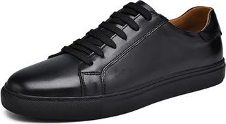 Generic Baskets habill&eacute;es en cuir pour homme - Chaussures d&eacute;contract&eacute;es pour homme - Confortables et respirantes, Noir 2, 38 2/3 EU