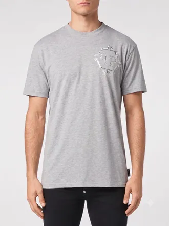 Philipp Plein T-shirt en coton avec imprim&eacute; monogramme et logo Hexagon