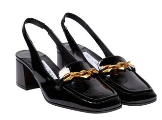 Jimmy Choo London Black Patent Slingback Sandals Size 36