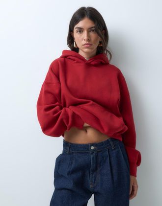 Abercrombie & Fitch Kapuzenpullover zum &Uuml;berziehen in Rot