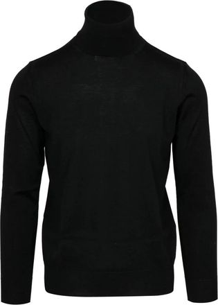 Paolo Pecora Homme, Pulls, Noir, Taille: S Pull &agrave; Col Montant Fausse